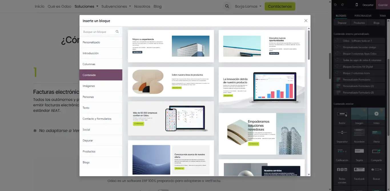 Odoo Web | Crea tu Página Web con Odoo